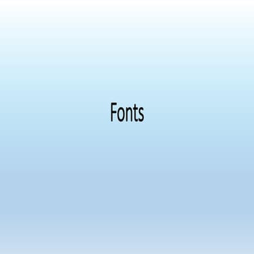 Fonts | PPT