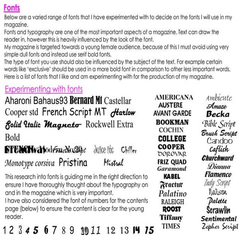 Research into fonts | PPT
