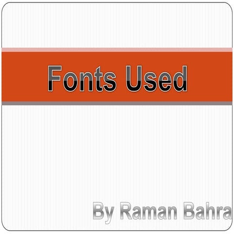 Fonts used | PPTX
