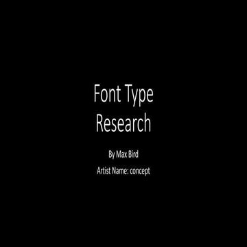 Font type research | PPTX