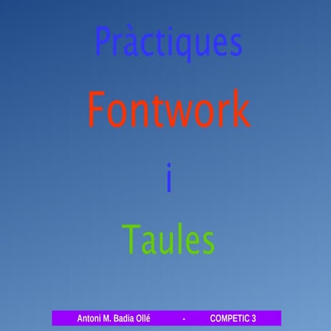 Fontwork i taules | PDF