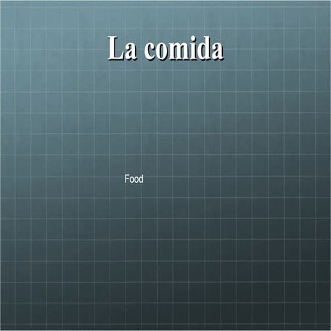 Food in Spanish | PPT
