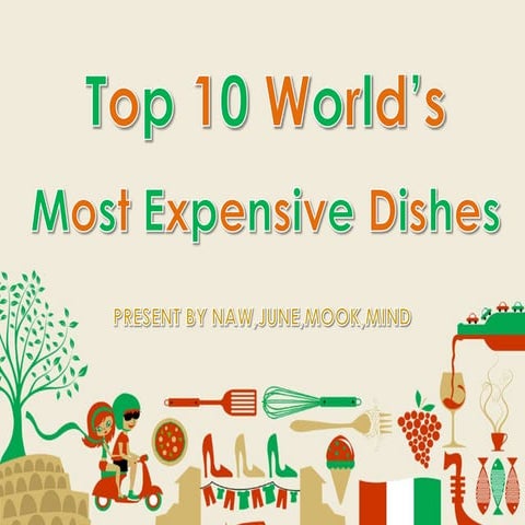The World's Most Expensive Foods | PPTX