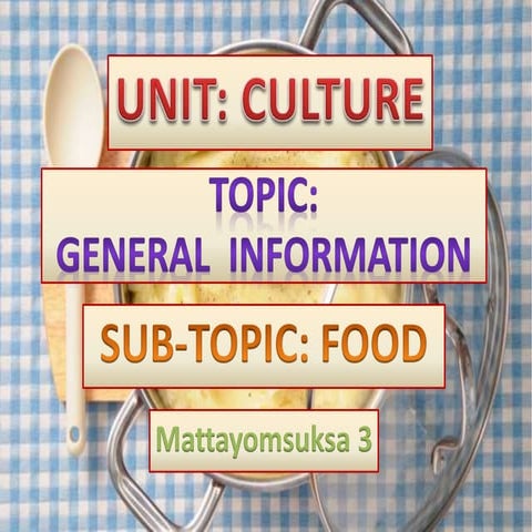 Food : Listening Skill | PPT