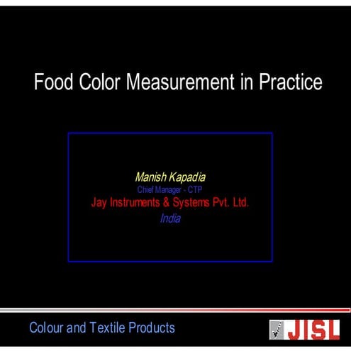 Food color measurement jisl | PDF