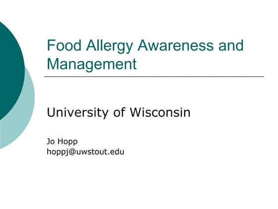 Food Allergen Awareness Training | PPT