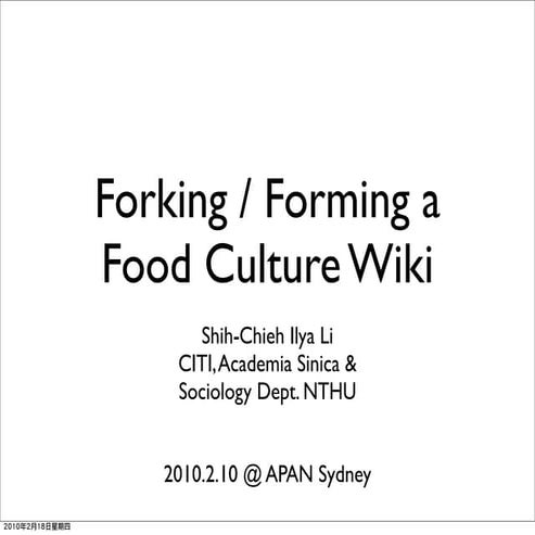 Food Culture Wiki Final | PPT
