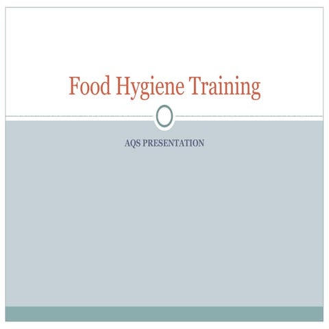 Food hygiene | PPTX