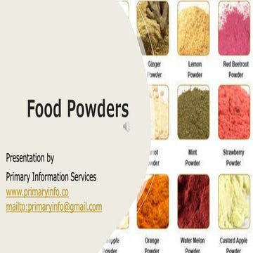 Food powders | PPT