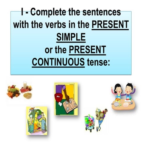 Food present simple and continuous | PPT