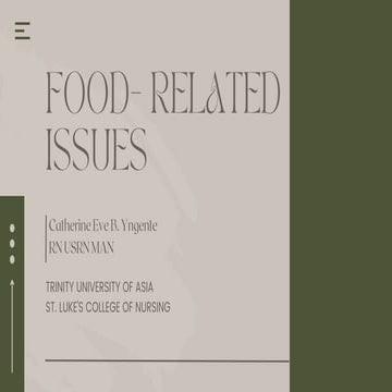 FOOD-RELATED-ISSUES NUTRION AND DIET THE | PDF