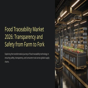 Food Traceability Market Size, Growth and Forecast Report 2026-2034 | PPTX