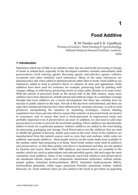 Food Additive | PPTX
