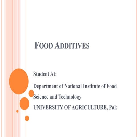 Food additives | PPTX