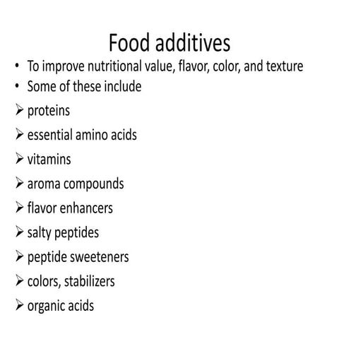 Food additives | PPTX
