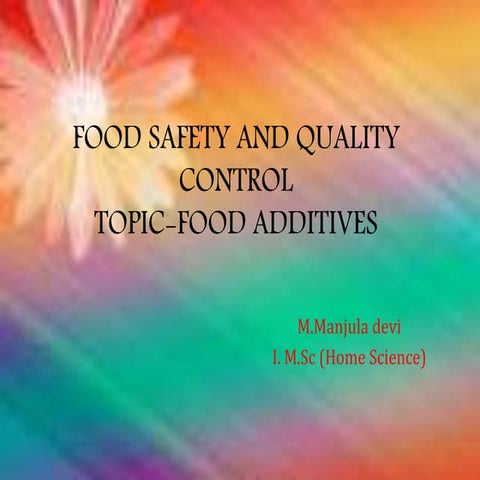 Food additives | PPTX