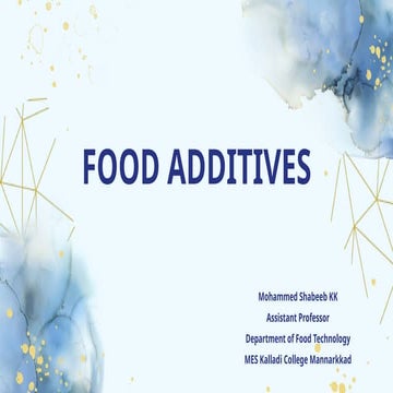 Food Additives/classification of food additives/types of food additives ...
