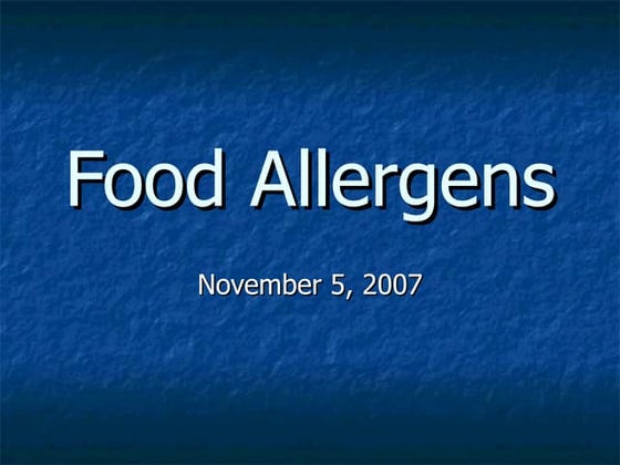 Food Allergen Awareness Training | PPTX | Digestive Disorders ...