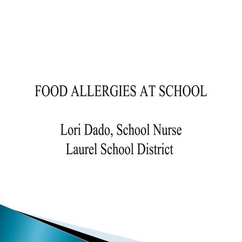 Food Allergies At School Introduction Slides | PPT