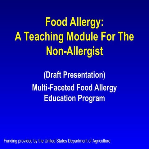 Module on Food Allergy for non-allergists .ppt
