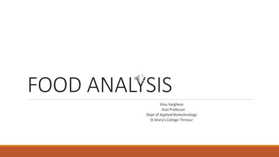Sampling techniques of food | PPTX