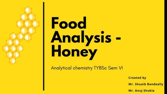 chemistry project for class 12 on analysis of honey | PDF