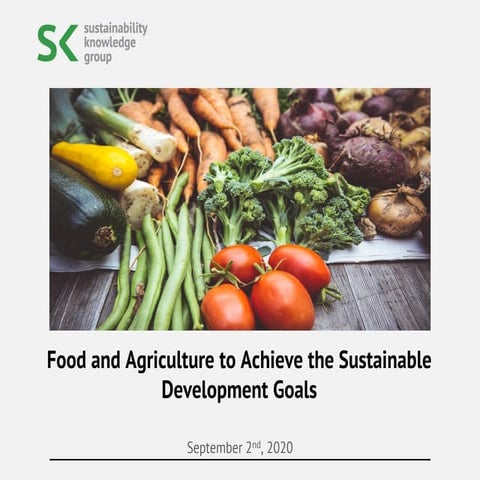 Food and agriculture to achieve the sustainable development goals | PDF
