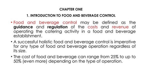 Food cycle or food and beverages service cycle | PPT