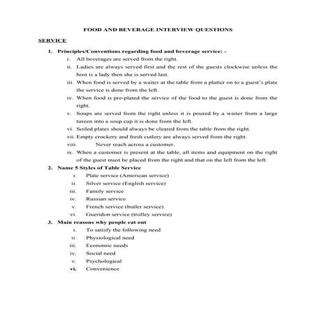 FOOD AND BEVERAGE INTERVIEW QUESTIONS.docx