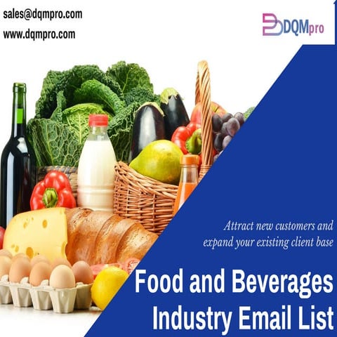 Food and Beverages Industry Email List | Mailing Database | PDF