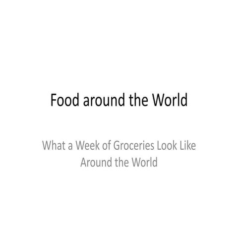 Food Around the World | PPT