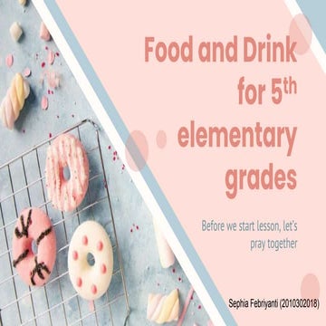 Food and drink for 5th elementary grades | PPTX