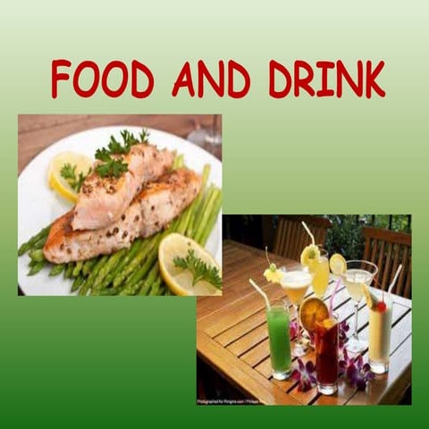 Food and drink, vocabulary revision, elementary | PPT