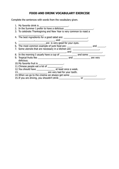 LKPD ENGLISH BAB 1 kelas 5 semester 1 (FOOD QUANTIFIER) | PDF | Food & Drink