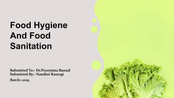 Food safety and hygiene (short intro) | PPTX | Food Industry | Industries
