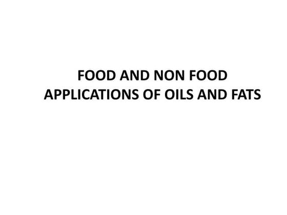 Fats and oils | PPTX | Chemistry | Science