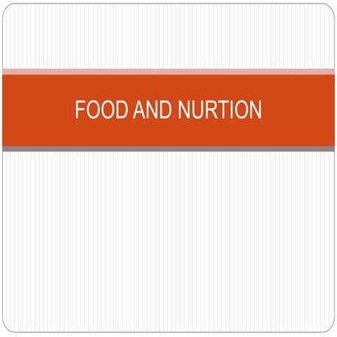 FOOD AND NUTRITION INTRODUCTION.pptx | Healthy Cooking and Eating ...