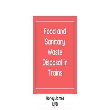 Food and sanitary waste disposal in trains | PDF