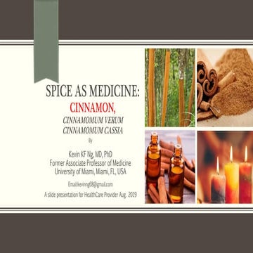Spice as medicine: cinnamon | PDF