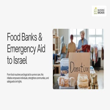 Food Banks and Emergency Assistance for Israel | PDF