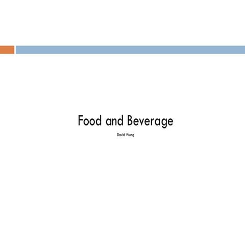 Food&Beverage | PPT