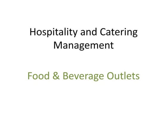 Food & beverage outlets [autosaved] | PPTX