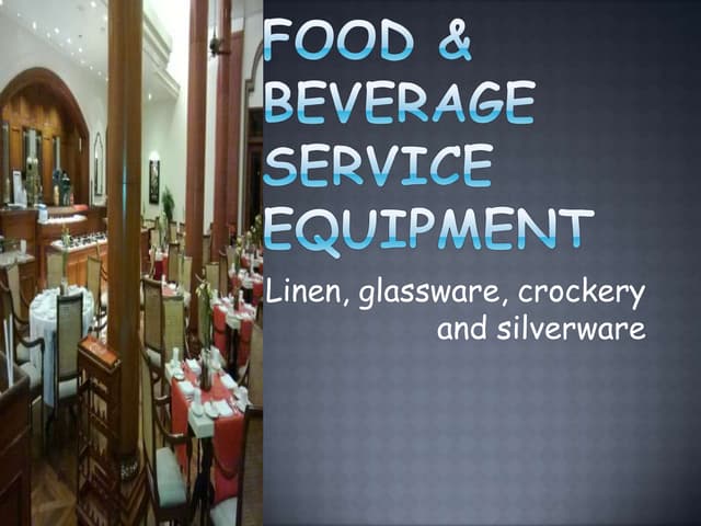 Presentation on F & B (Food & Beverage) | PPTX
