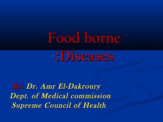 Food borne diseases | PPT