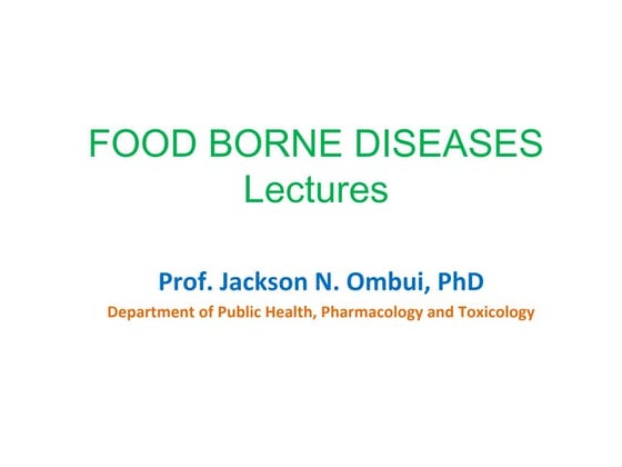 Food borne disease | PPT
