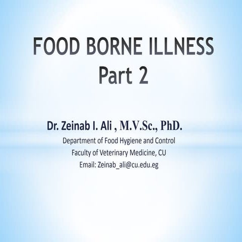 Food borne illness part 2 (human origin) | PPTX