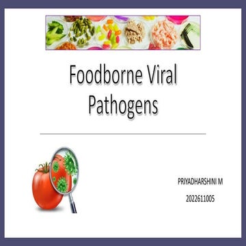 Food borne Viral Pathogens harmful to human | PPTX
