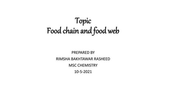 Food web presentation | PPTX