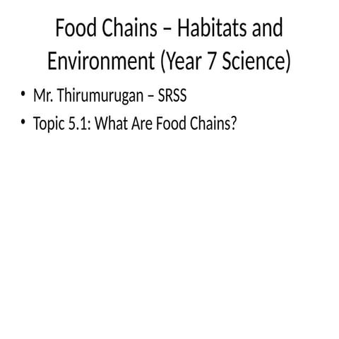 Food chain slides for teaching grade 8 learners | PPTX