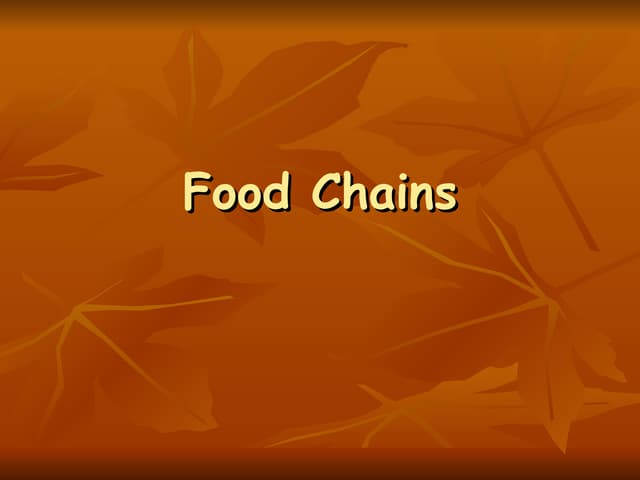Food chains ks2 | PPT
